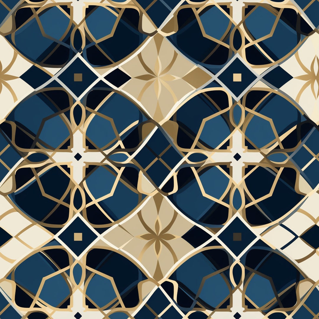 Dubai Seamless Patterns Vibrant Digital Paper 5 Designs Vibrant ...