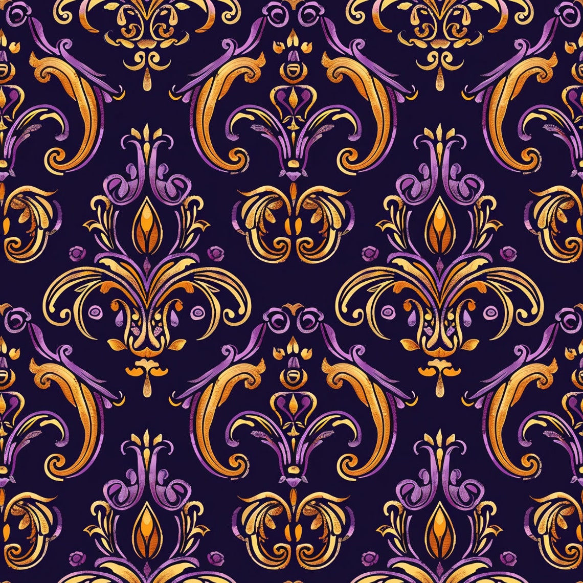 PNG Seamless Patterns New Orleans Digital Paper 5 Designs Colorful Tile ...