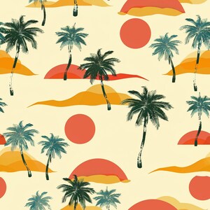 PNG Seamless Patterns California Digital Paper 5 Designs Colorful Tile ...