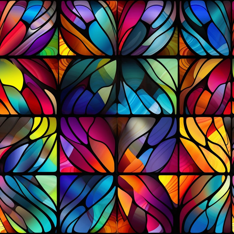Stained Glass Fabric - Etsy