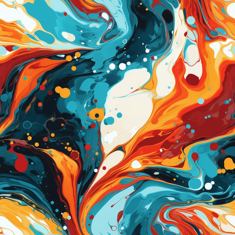 Marble Graffiti PNG Seamless Pattern: Colorful Digital Paper (5 Designs ...
