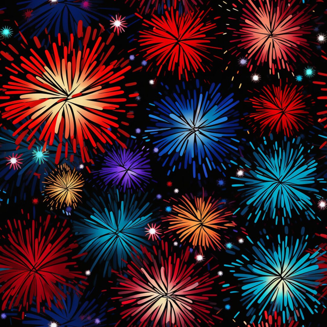 PNG Seamless Patterns Fireworks Colorful Graffiti Digital Paper 5 ...