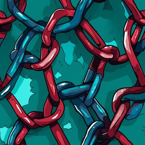 Graffiti Chain Link Seamless Pattern: Colorful Digital Paper (PNG, 5 ...