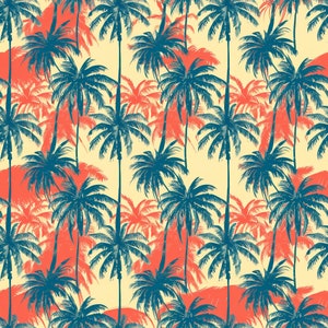 PNG Seamless Patterns California Digital Paper 5 Designs Colorful Tile ...