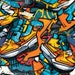 Seamless Patterns Hip-hop Sneakers Kicks Shoes Colorful Graffiti ...