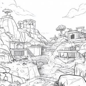 Action Video Game Printable Coloring Pages | PNG | Instant Download | 5 ...