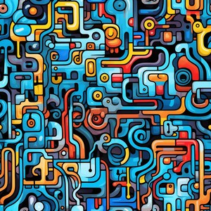 PNG Seamless Patterns Abstract Neural Network Texture Digital Paper 5 ...