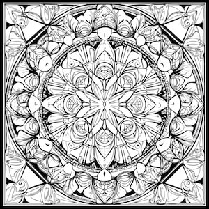 Amazing Pattern Printable Coloring Pages | PNG Format | Instant ...