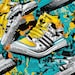 Seamless Patterns Hip-hop Sneakers Kicks Shoes Colorful Graffiti ...