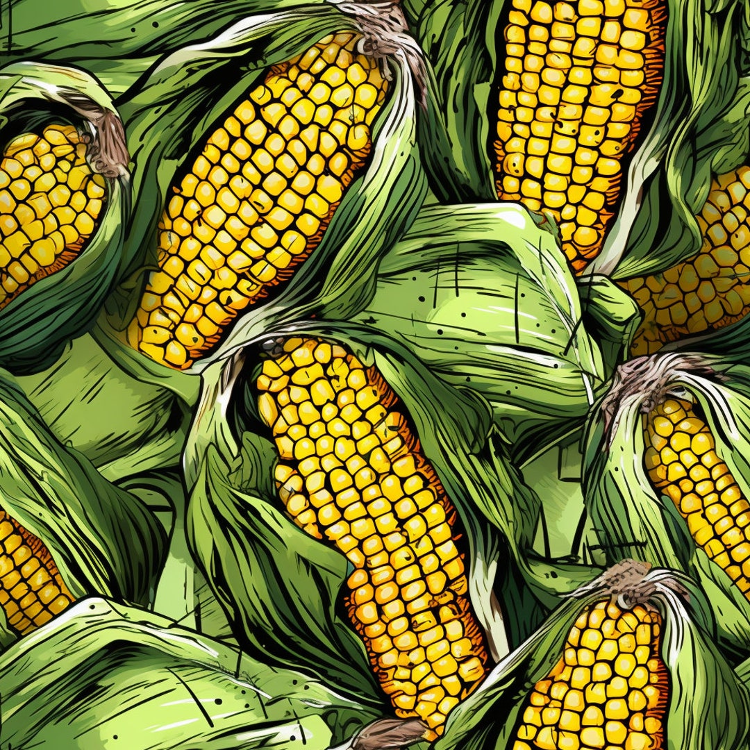 Corn Seamless Patterns Colorful Graffiti Digital Paper 5 Designs ...