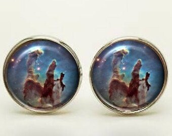 Sombrero Nebula Cuff Links Galaxy Accessories Gifts for Men, Blue and ...