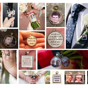 TWO-SIDED Photo Pin 25mm Boutonniere Pin Silver or Gold - Etsy