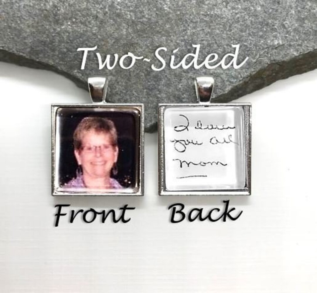 TWO-SIDED Photo Charm Two Sided Charm 2 Sided Square Charm - Etsy