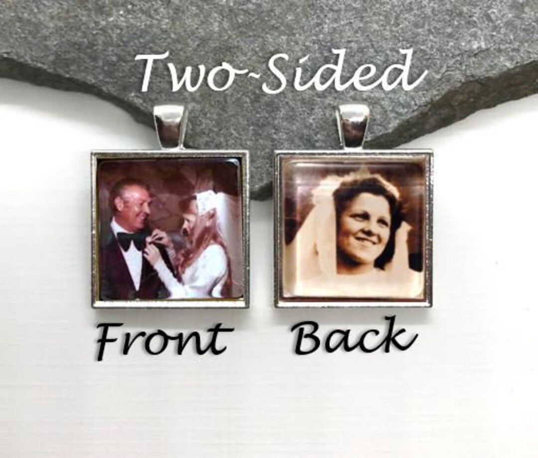 TWO-SIDED Photo Pin 25mm Boutonniere Pin Silver or Gold - Etsy