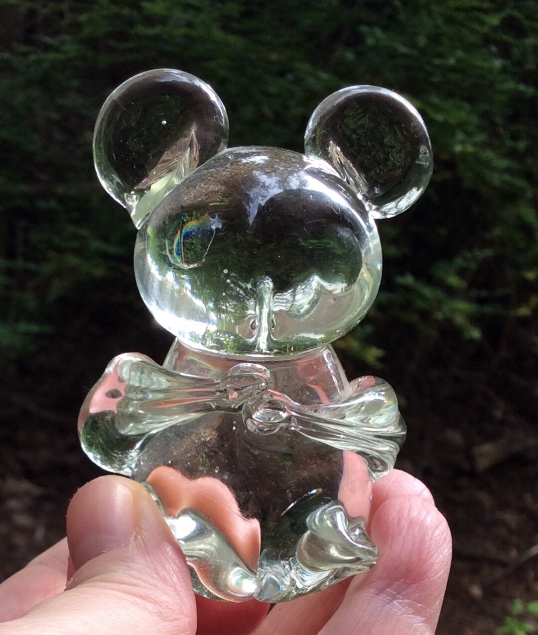 Vintage Blown Glass Bear Glassy Baby Christmas Bear - Etsy