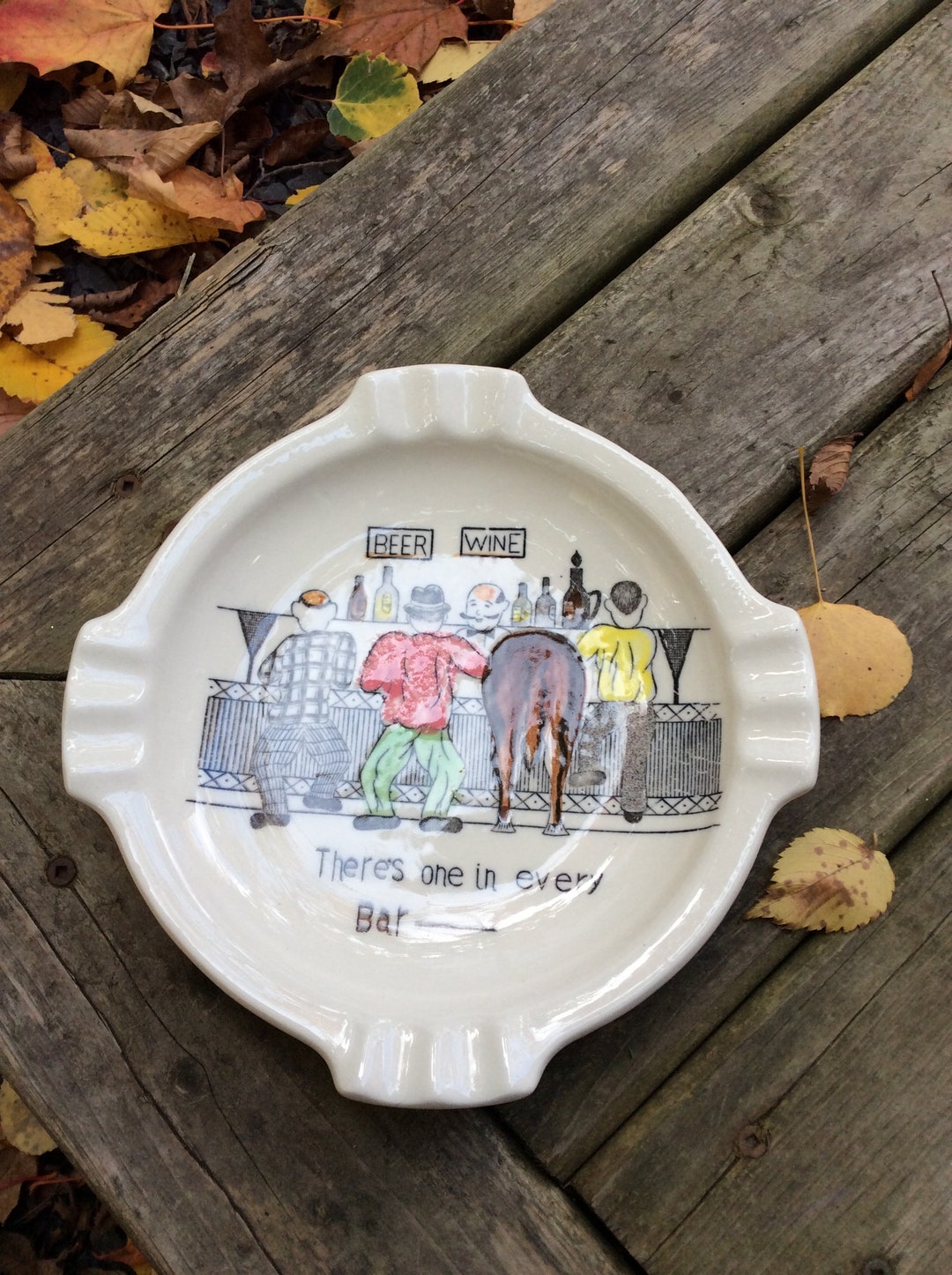 Vintage Ashtrays Funny Kitsch Novelty MCM Retro Porcelain Horse Humour ...