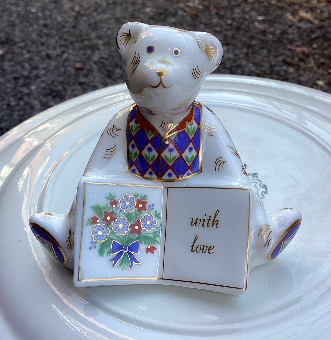 Vintage Polar Bear Royal Crown Derby With Love Bone China Gold Panda ...