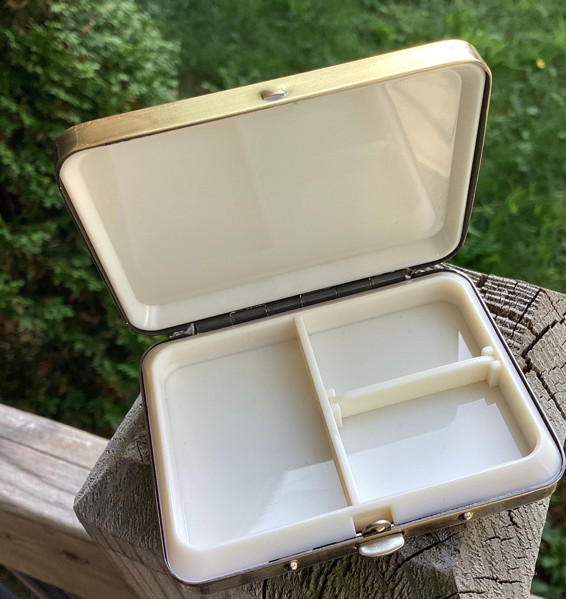 Vintage Porcelain Hinged Trinket Cases Pill Boxes Organizers Lidded ...