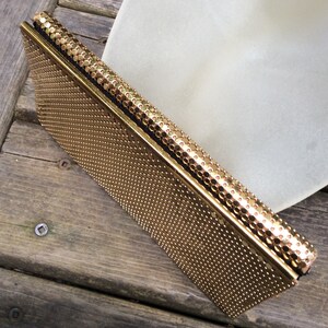 Vintage Gold Mesh Wallet Clutch Purse Wedding Accessories, Mid Century ...