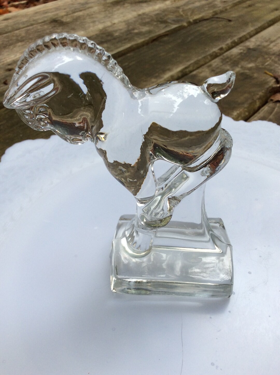 Vintage Heisey Glass Bucking Colt Pony Horse Paperweight - Etsy