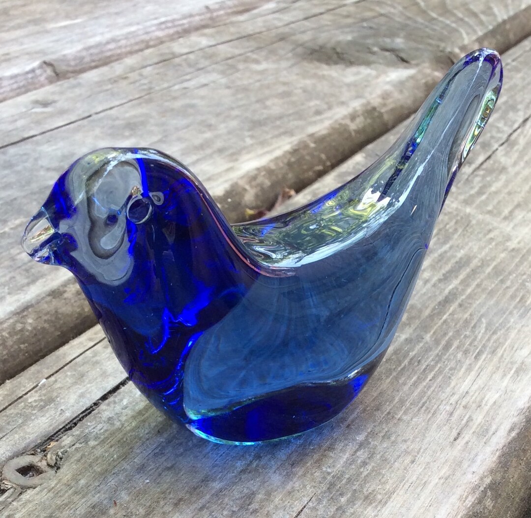 Vintage Blown Glass Bluebird Vintage Bluebird Glass - Etsy