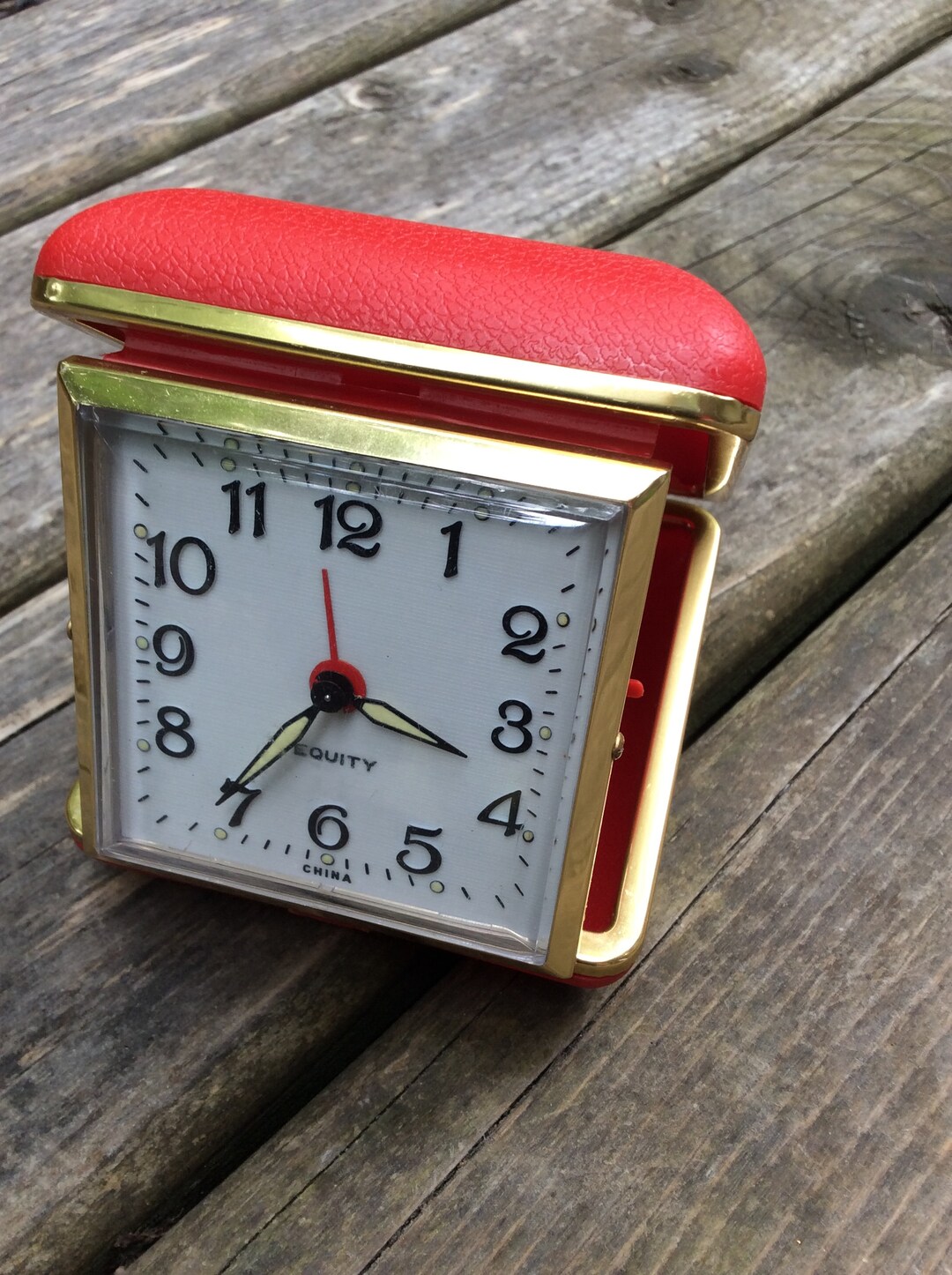 Vintage Red Compact Travel Alarm Clock Vintage Wind up Alarm - Etsy