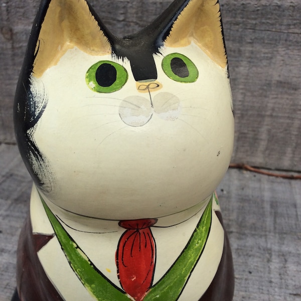 Tole Painted Black Cat - Etsy