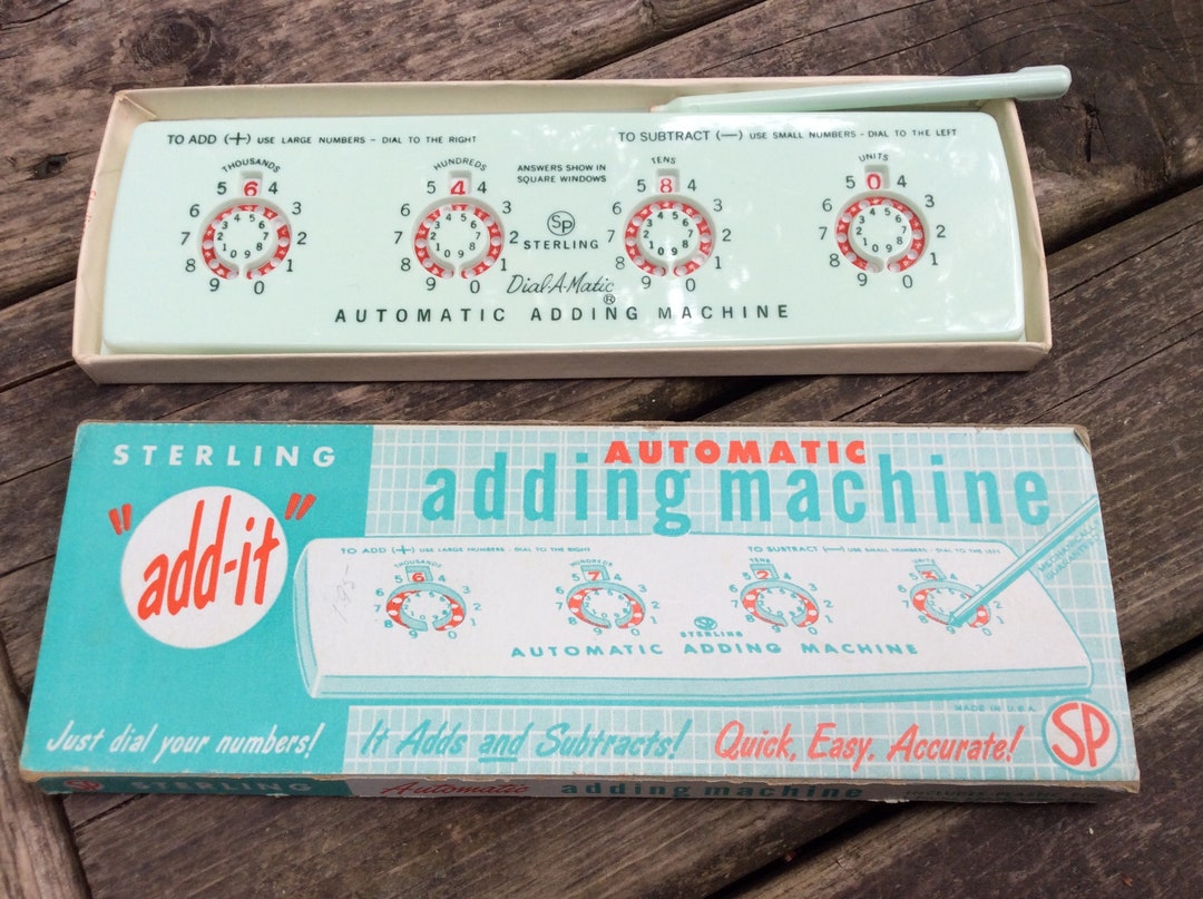 Vintage Automatic Adding Machine Vintage Sterling Add-it Dial - Etsy