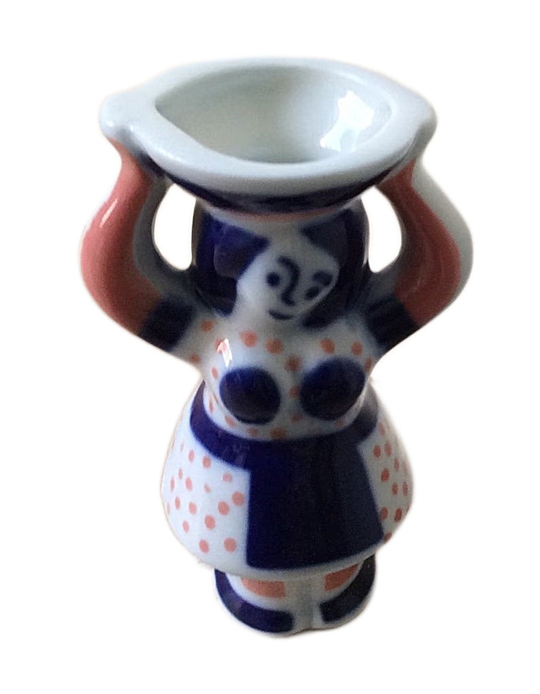 Vintage Sargadelos Spanish Porcelain Figurine: Woman With Bowl Sage ...