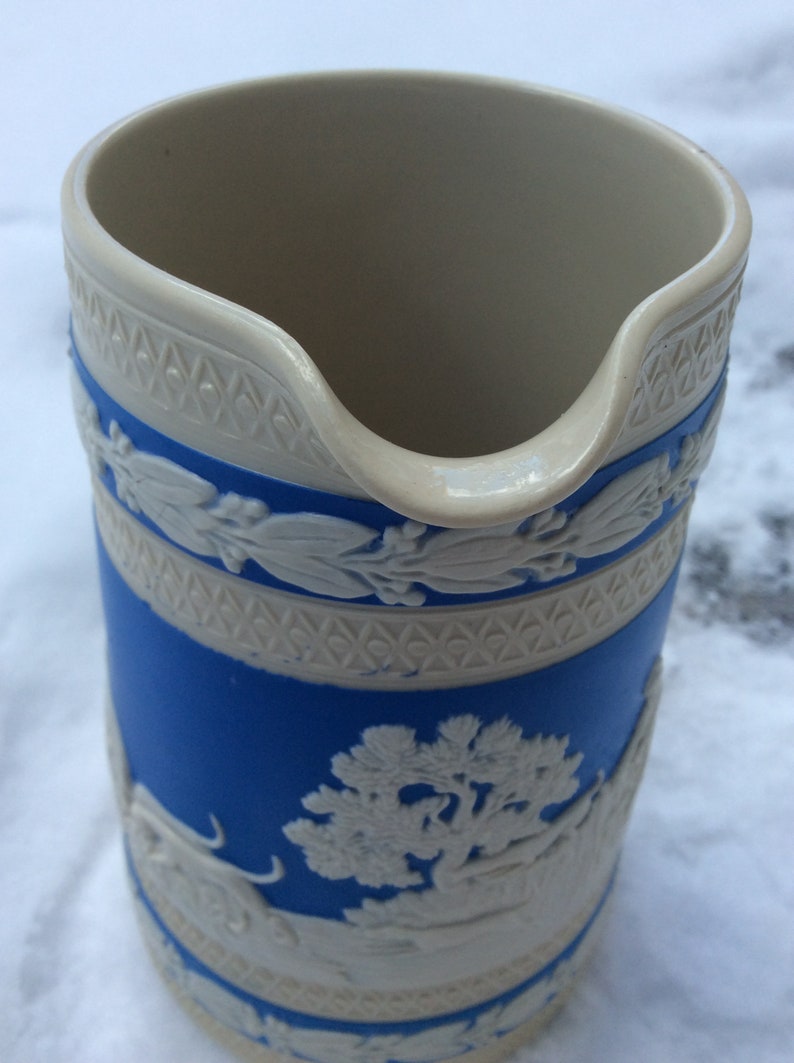 Vintage Spode Royal Blue Jasperware Pitcher ON SALE Vintage - Etsy