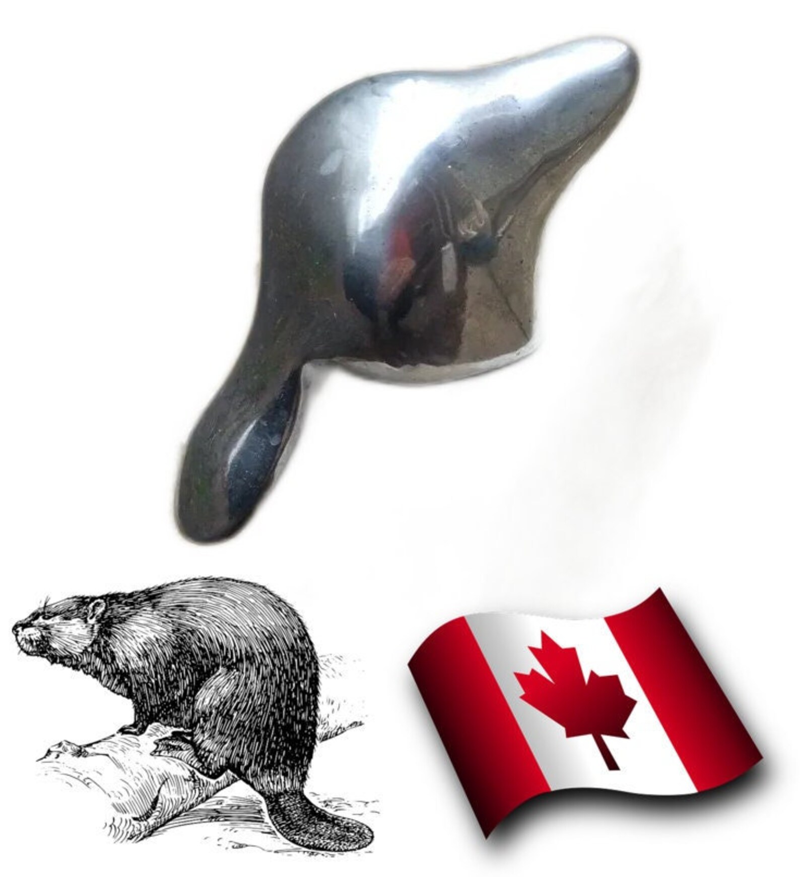 Vintage Canadian Beaver Sculpture Metal Art Wild Animals Hoselton Art ...