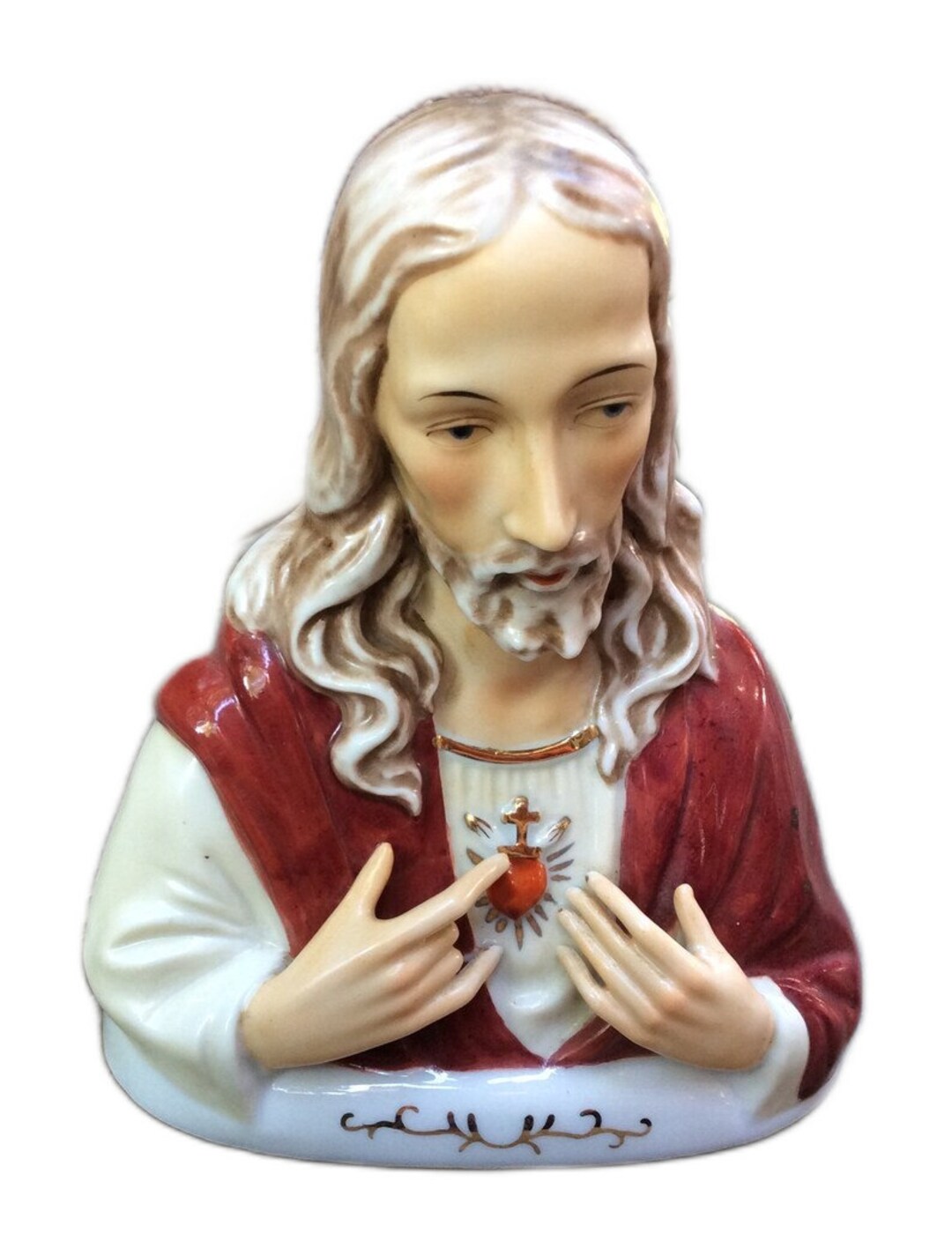 Vintage Religious Jesus Figural Lamp Figurine, Easter Christmas ...