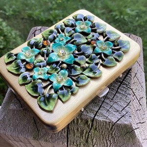 Vintage Porcelain Hinged Trinket Cases Pill Boxes Organizers Lidded ...