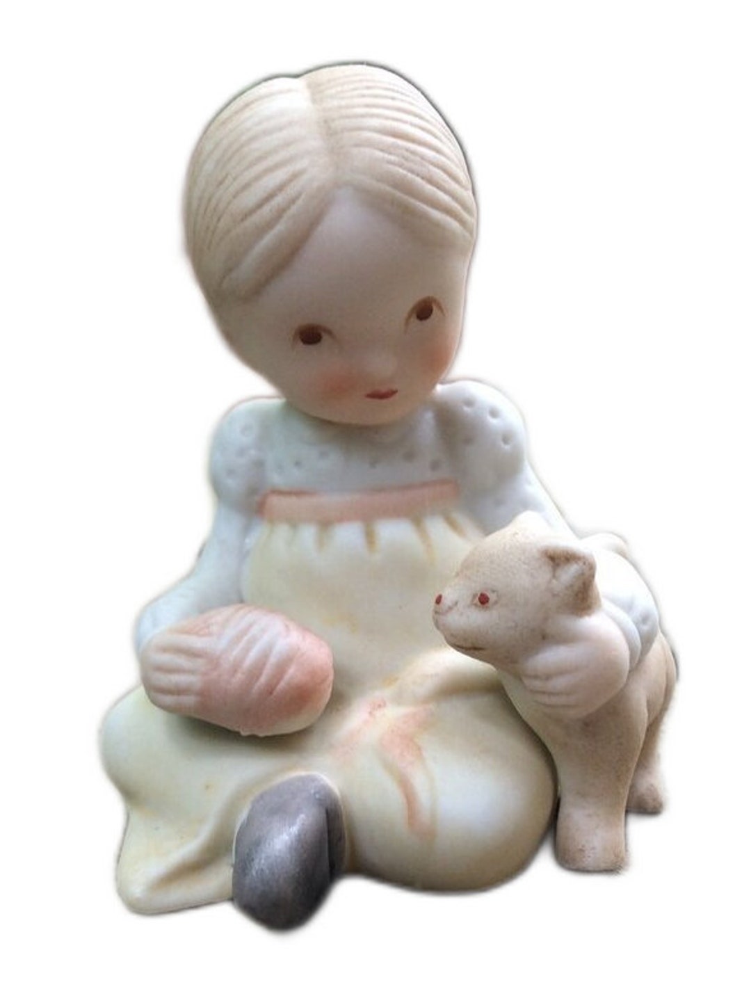 Vintage Holly Hobbie Porcelain Nostalgic Figurine With Kitten Cat ...
