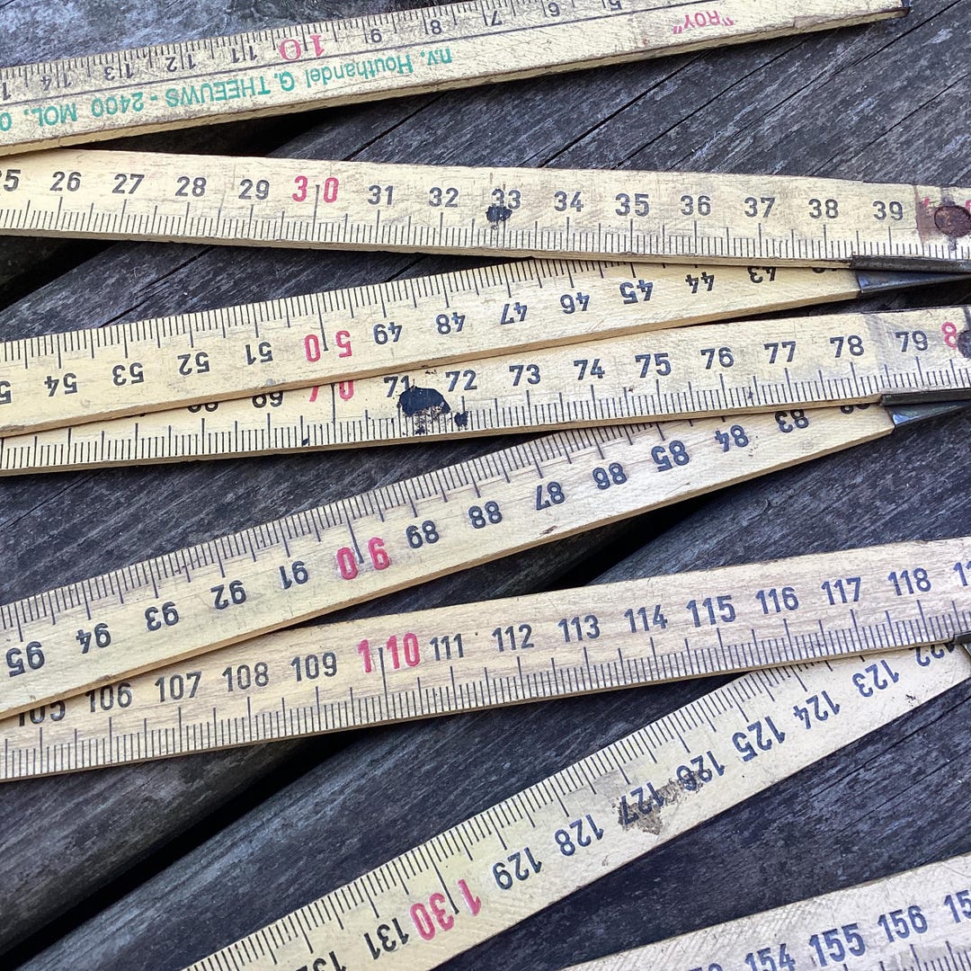 Vintage Rulers Folding Ruler Wooden Houthandel G. Theeuws Carpenter ...