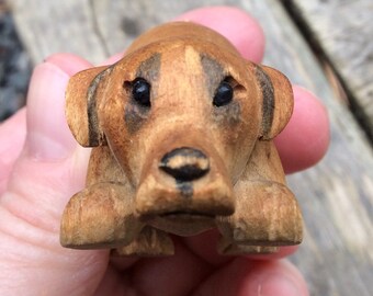 Wooden Dog Figurines - Etsy