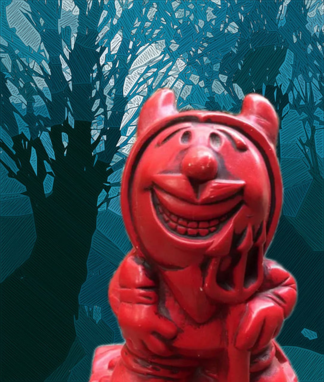 Vintage Rare Paula Ceramics Red Devil Penny Bank, Paula Red 1969 Devil ...