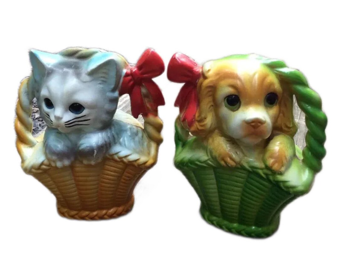 Vintage Cat Dog Coin Banks Plastic Mold Kitsch Coin Bank Gallery Wall ...