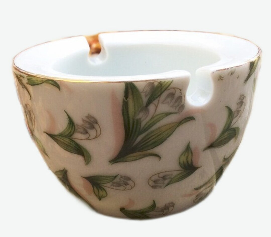 Vintage Lily of the Valley Spring Easter Porcelain Ashtray, Lady's ...