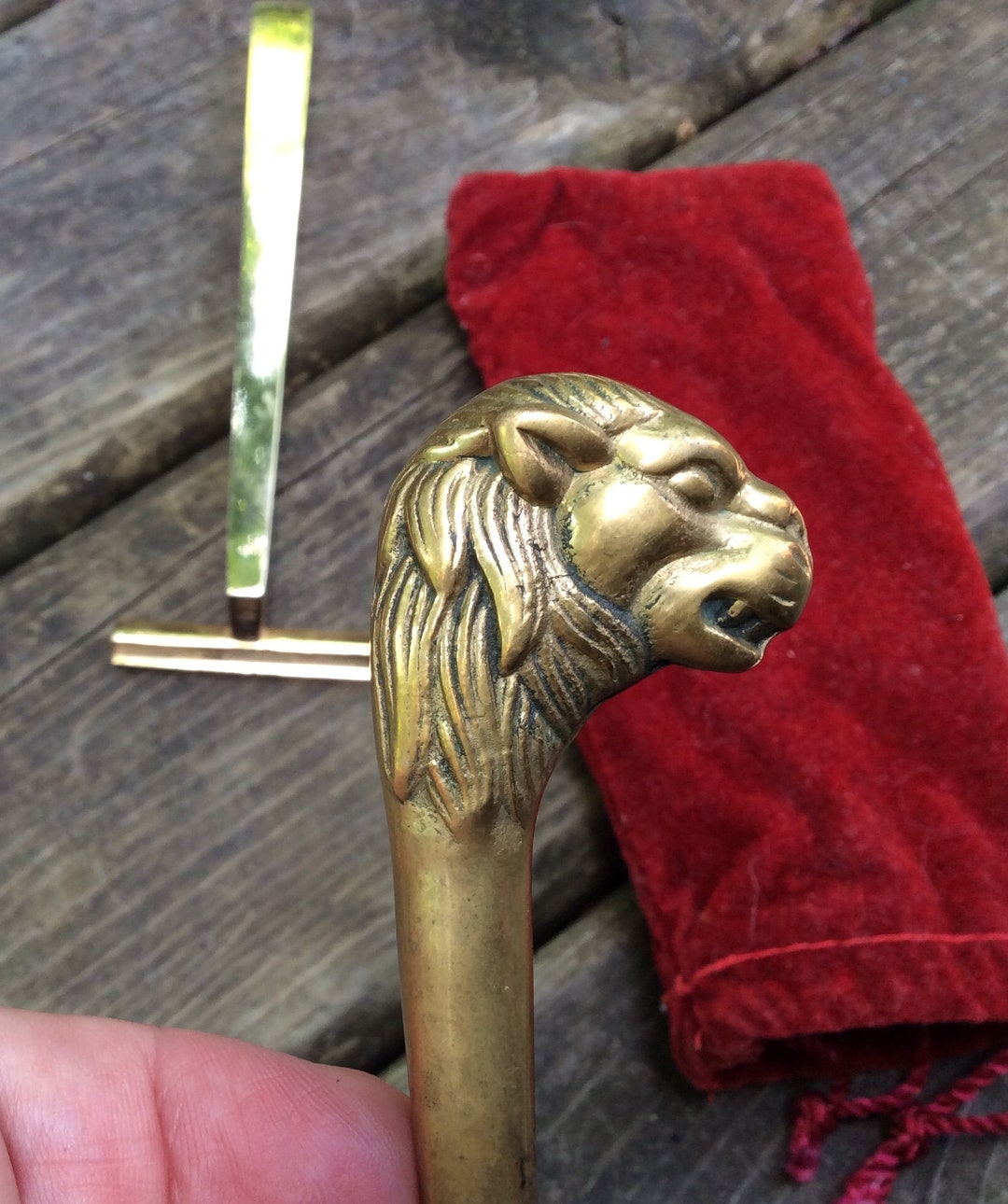 Vintage Brass Lions Head Razor Shaver, Retro Metal Lion Shaped Razor ...