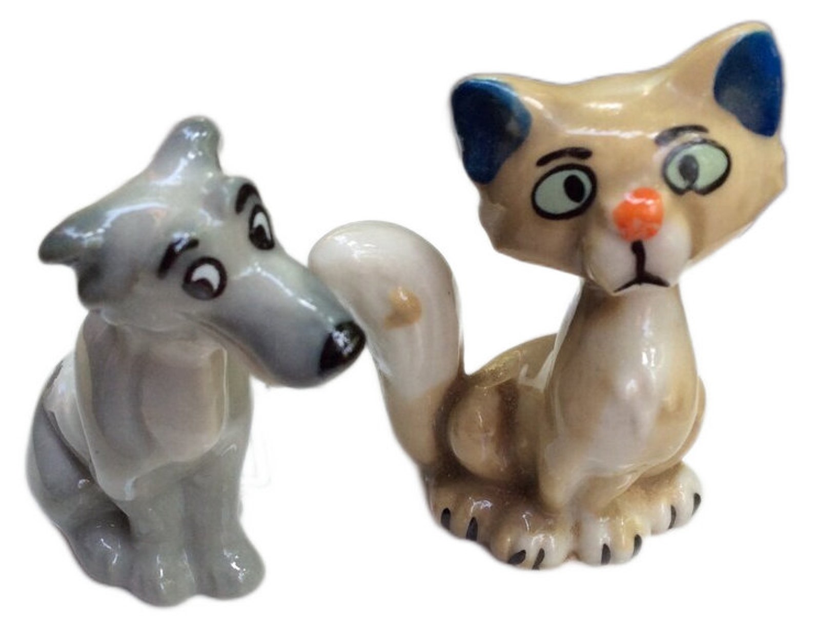 Vintage Wade Whimsies Pet Dog Cat Figurine Movies Animated Wades Lion ...