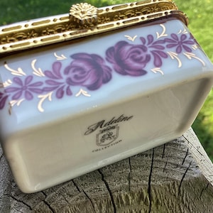 Vintage Porcelain Hinged Trinket Cases Pill Boxes Organizers Lidded ...