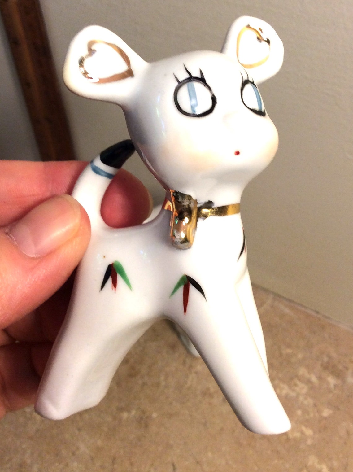 Vintage Weird Cats Figurines MCM Weird Big Eyed Rio Hondo Style White ...