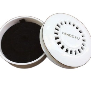 Vintage Bone China Pandora Box Designer Ring Case Display Round White ...