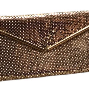 Vintage Gold Mesh Wallet Clutch Purse Wedding Accessories, Mid Century ...
