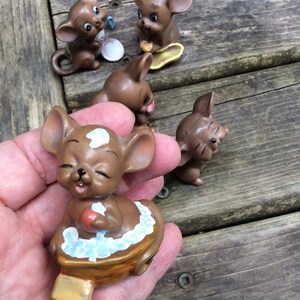 Vintage Josef Original Tiny Mice Figurines Josef Brown Mice Set, Josef's Originals Bisque Mice ...