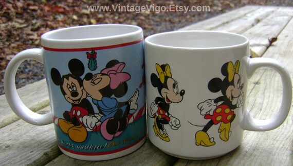 Kitchen & Dining Drink & Barware Mickey Minnie Mouse Valentines Mugs ...