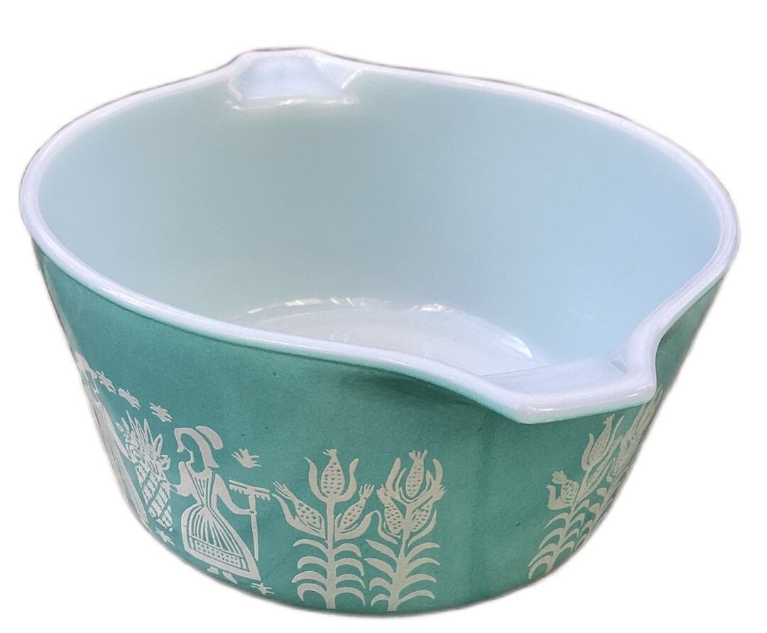 Vintage Pyrex Amish Butter Print Mixing Bowl Casserole #473, 1 QT Quart ...