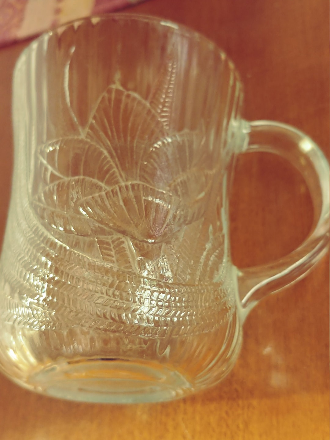 Crocus Glass Mugs Arcoroc France Canterbury Crocus Clear Glass Set of 6 ...