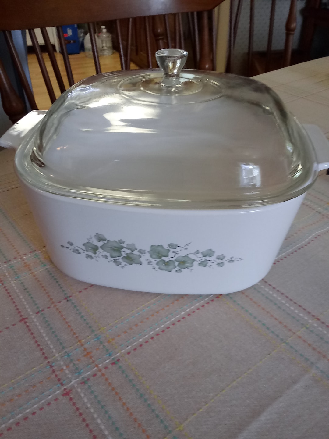 Corning Ware Holiday Dining Calloway Green Ivy 5 Qt Casserole With 1964 ...